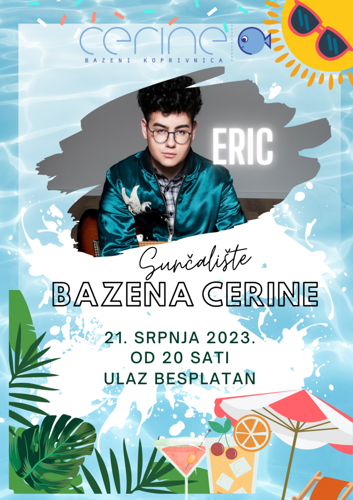 Koncert Erica na sunčalištu Bazena Cerine – Cerine